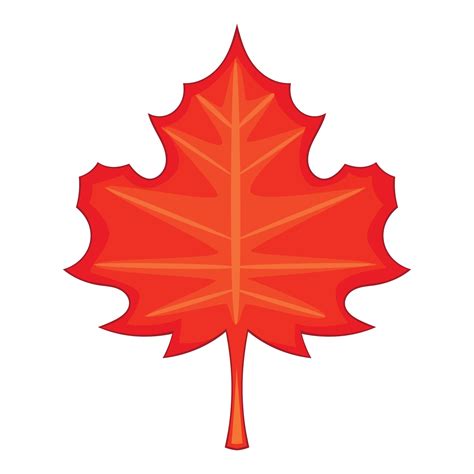 Maple Leaf Icon Cartoon Style 15222999 Vector Art At Vecteezy