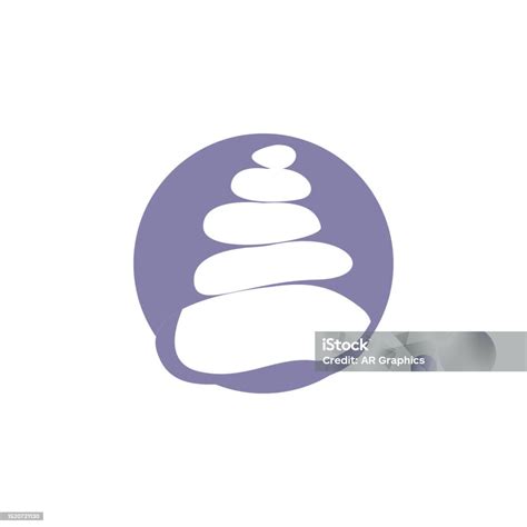 스톤 로고 벡터 젠 명상 스톤 밸런스 평온 요가 미니멀리스트 심플 디자인 실루엣 일러스트레이션 0명에 대한 스톡 벡터 아트 및 기타 이미지 Istock