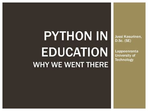 python in education