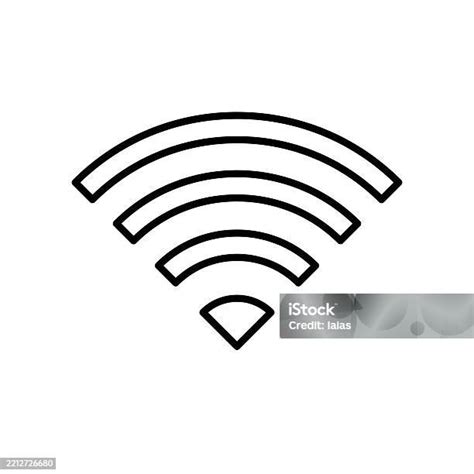 Wifi 신호선 아이콘입니다 무선 인터넷 연결 신호 강도 및 네트워크 액세스를 나타내는 Wifi 기호입니다 벡터 일러스트 레이 션 0명에 대한 스톡 벡터 아트 및 기타
