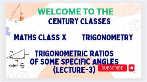 Trigonometry Class 10 Lecture 3🎯🥇 Youtube