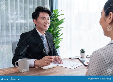 Conversational Job Interview Between Interviewer And Candidate