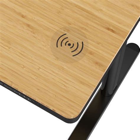 Компьютерный стол Foxgear с электроприводом Qi зарядкой и Usb Черный купить в Краснодаре