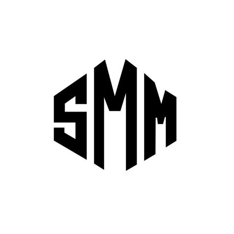 Smm Letter Logo Design With Polygon Shape Smm Polygon And Cube Shape