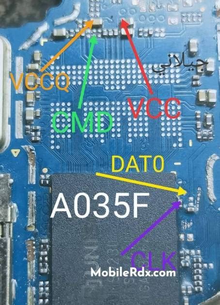 Samsung Galaxy A03 A035f Isp Pinout Test Point Image