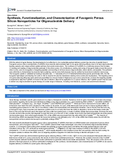 Pdf Synthesis Functionalization And Characterization Of Mesoporous Silica Nanoparticles For