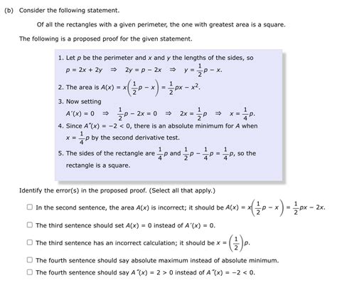 Solved B Consider The Following Statement Of All The Chegg