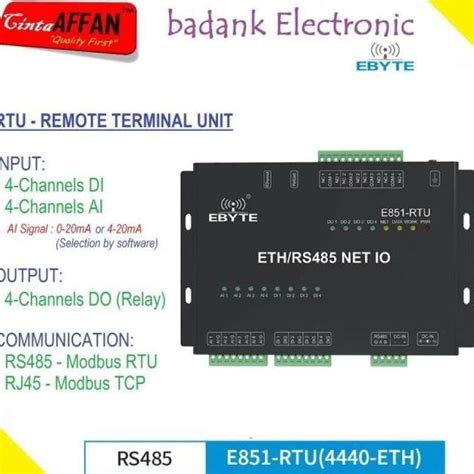 Jual St Ebyte E851 Rtu 4440 Eth Remote Terminal Unit 4 Ai 4 Di 4 Do Di Seller Yama
