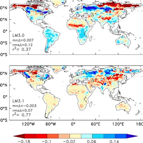 Maps Of MarchMay Average Of Effective White Sky Diffuse Land Albedo Download Scientific