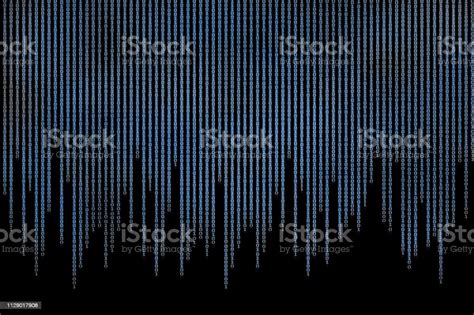 Computer Data Matrix Vertical Digital Binary Code Moving Motion