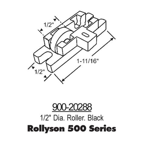 Rollyson 500 Series Sliding Window Rollers 900 20288 Patio Door Repair Parts