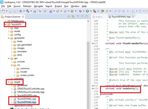 Stm32h7b3i Create A Touchgfx Project With Support For The Designer