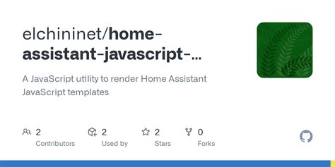 Github Elchininethome Assistant Javascript Templates A Javascript Utility To Render Home