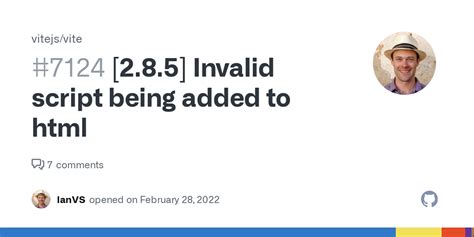 285 Invalid Script Being Added To Html · Issue 7124 · Vitejsvite · Github