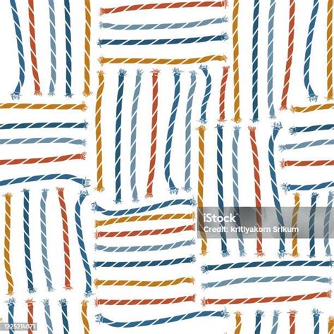선원 로프 일러스트 벡터 Eps10의 복고풍 원활한 패턴 패션 직물 웹 벽지 포장 커버 및 모든 인쇄를위한 디자인 골동품에 대한 스톡 벡터 아트 및 기타 이미지 Istock