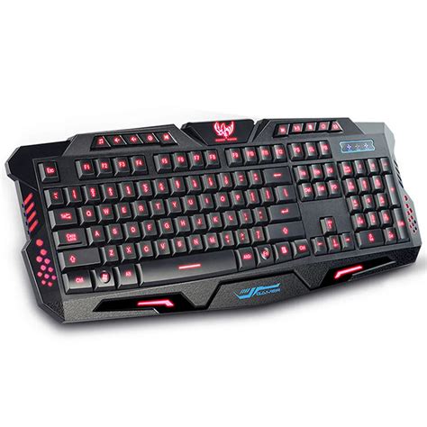 LED Backlight USB Wired Multimedia PC Gaming Crack Keyboard Adjustable The Backlight Brightness