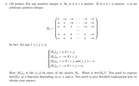 solved 4 10 points for any positive integer n bn is a n