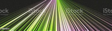 파노라마 속도 녹색 빛 기술 배경 하이테크 디지털 및 음파 개념 디자인 넣어 텍스트에 대한 여유 공간 벡터 일러스트 5g에 대한 스톡 벡터 아트 및 기타 이미지 Istock