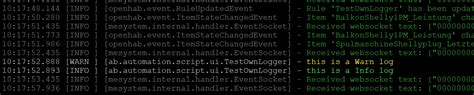 Loglevel In Ecma2021 Script Scripts And Rules Openhab Community