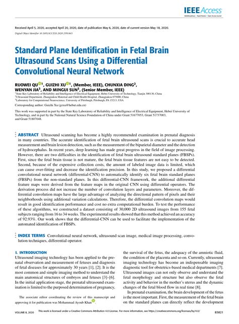 Pdf Standard Plane Identification In Fetal Brain Ultrasound Scans Using A Differential