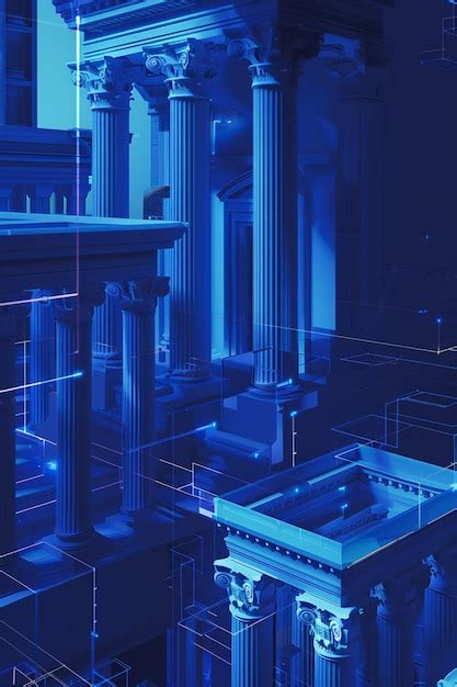 futuristic transformation of buildings through digital coding premium