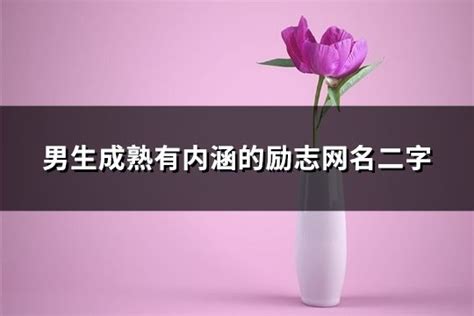 男生成熟有内涵的励志网名二字 共34个 淘名吧网