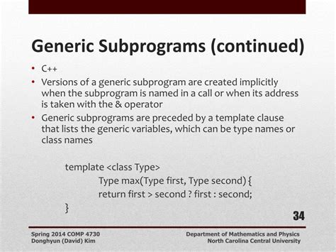 ppt spring 2014 comp 4730 organization of programming languages powerpoint presentation id