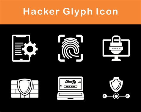 Hacker Vector Icon Set 20262196 Vector Art At Vecteezy