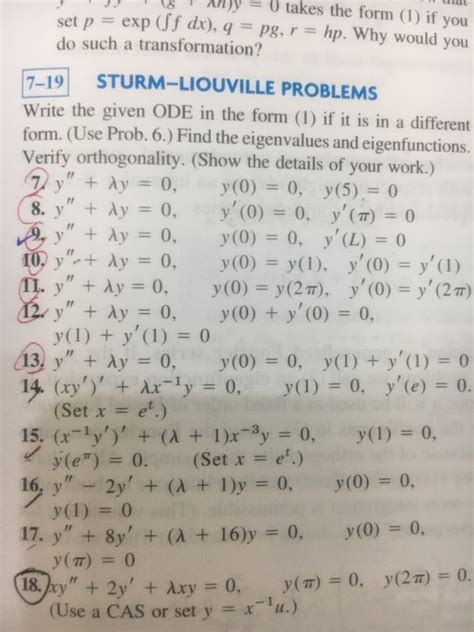 Solved Write The Given Ode In The Form 1 If It Is In A
