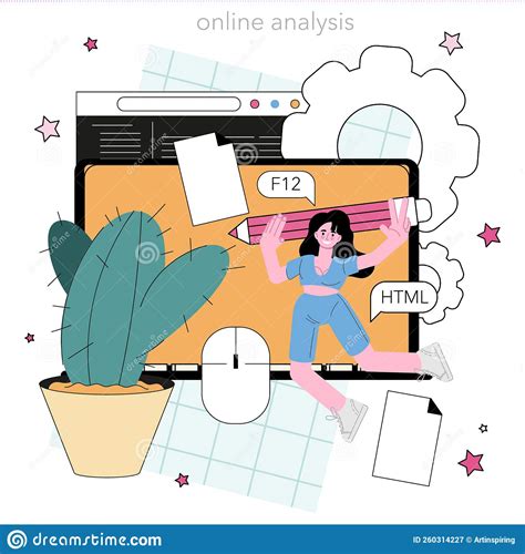 Software Developer Online Service Or Platform Set Idea Of Programming