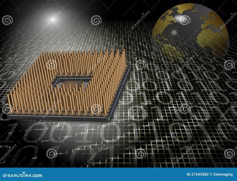 Microprocessor Technology Stock Illustration Illustration Of Data