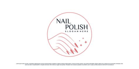 Nail And Manicure Logo Design For Nail Salon With Emblem Style And