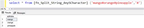 User Defined Function To Split String In Sql Server Sqlarena