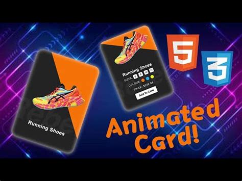 How To Create An Epic Animated Website Product Card HTML CSS YouTube