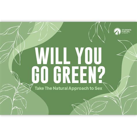 Green Sex Info Card Pro Life Generation