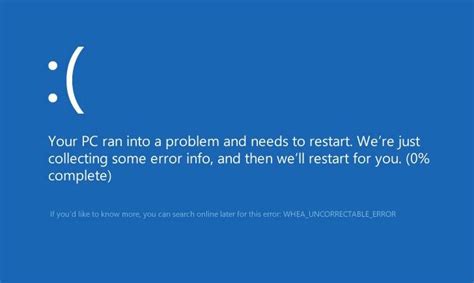 Stop Code Whea Uncorrectable Error World News Sage