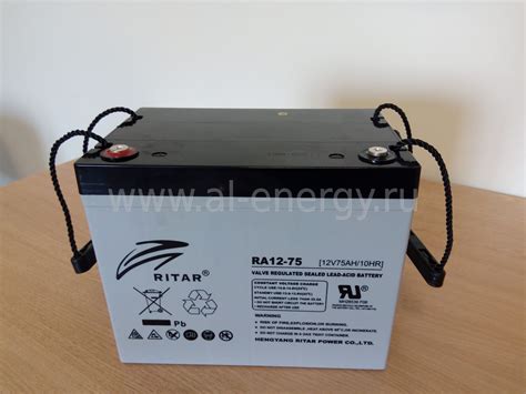 Необслуживаемая аккумуляторная батарея(VRLA) AGM RITAR RA12-75