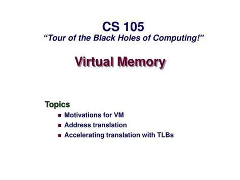 PPT Virtual Memory PowerPoint Presentation Free Download ID