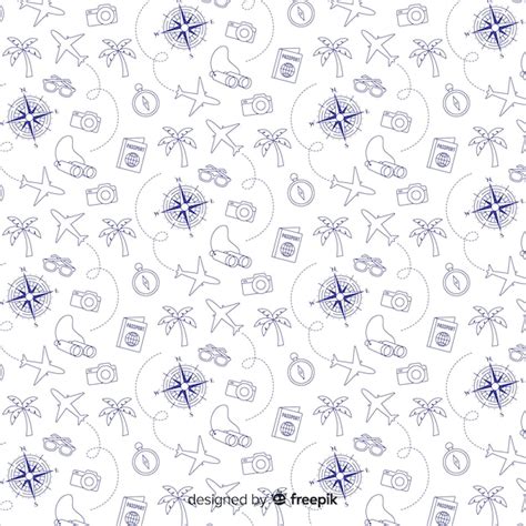 무료로 다운로드 가능한 여행 패턴 벡터 And 일러스트 Freepik