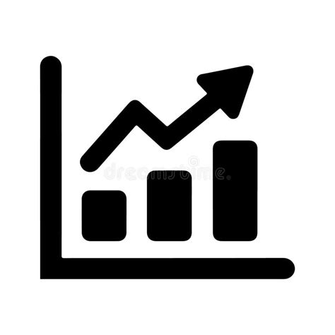 Single Black Arrow Growing Pointing Up On Chart Graph Bars Icon Success Graph Trending Upwards