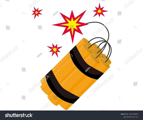On Verge Exploding Dynamite Vector Illustration Stock Vector Royalty Free 2207328907