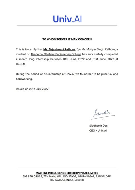 Tejeshwani Rathore On Linkedin Hello Everyone I Am Happy To Share