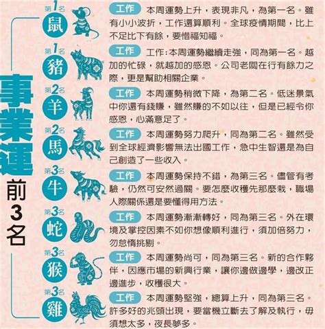 12生肖本周運勢 這生肖有意外收入財運第1 生活 中時