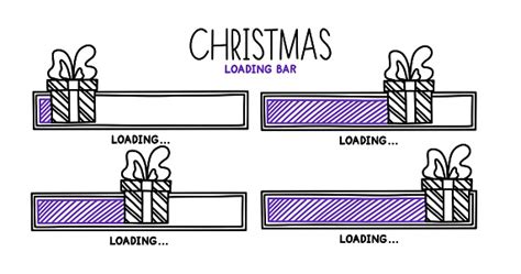 크리스마스 2022 진행 로드 바 완료 상태인 인포그래픽 디자인 요소입니다 손으로 그린 벡터 일러스트레이션 12월에 대한 스톡 벡터 아트 및 기타 이미지 Istock