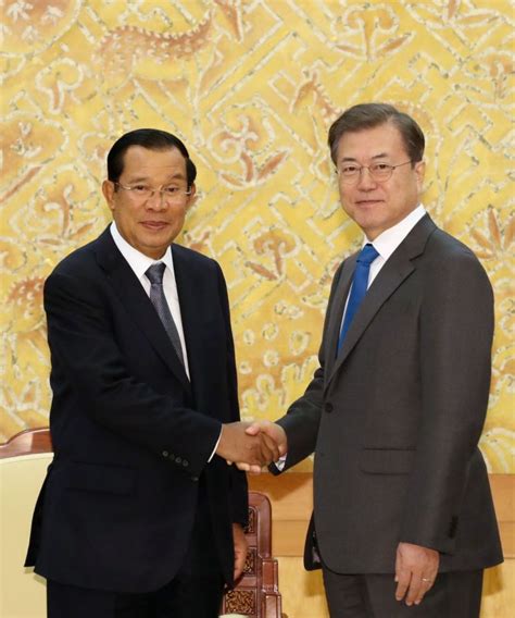 文대통령 훈센 캄보디아 총리 면담메콩 국가와 경제교류 확대 아시아경제