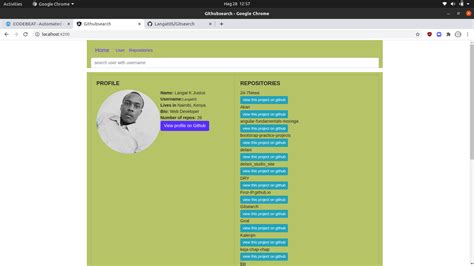 GitHub Langat Gitsearch This Is A Website Where Users Can Search For The Github Users Using