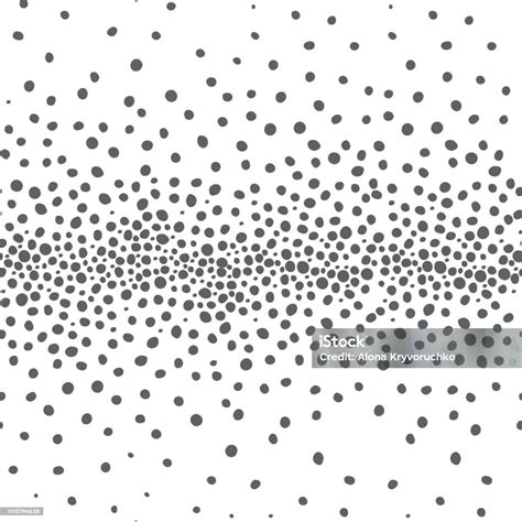 벡터 일러스트레이션 손으로 그린 물방울 도트 텍스처 회색 흑백 배경을 발견했습니다 손으로 그린 원이있는 기하학적 추상 패턴 불규칙한 모양의 점들이 흩어져 있습니다 흐름
