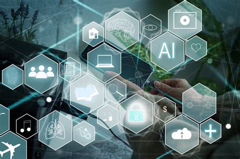 Human And Technology Concept Ai Artificial Intelligence Communication Network Stock Image