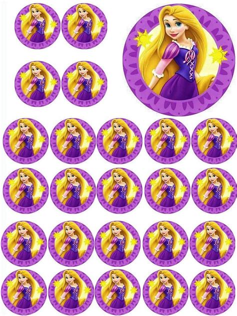 Stickers Rapunzel Imprimibles Rapunzel Gratis Dulceros De Rapunzel Cupcakes De Rapunzel