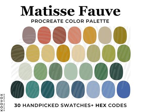 Color Palette For Procreate Procreate Color Swatches Color Palette For Procreate Hex Codes